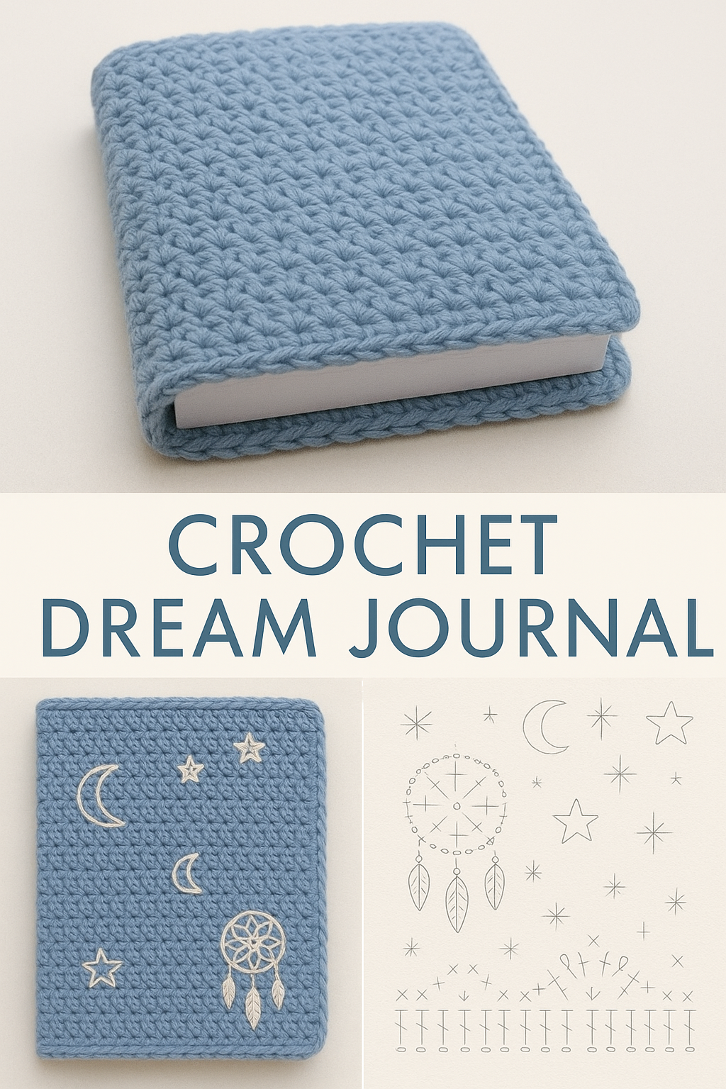 DIY Crochet Notebook Cover – Shell Stitch Pattern - cozyyarnvibes.com