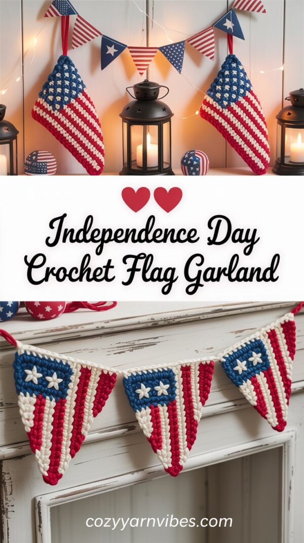 Crochet Flag Garland - cozyyarnvibes.com